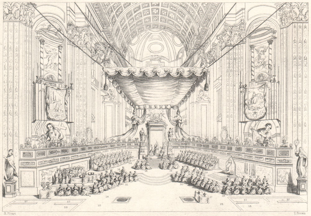 Canonization of Saints, St. Peter's Church, Rome, 1712. Key ...