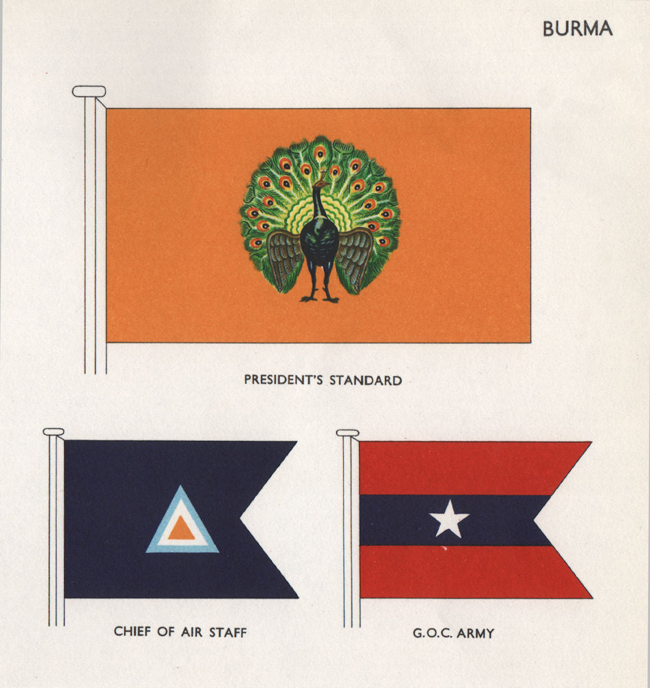 BURMA FLAGS. President's Standard. Chief of Air Staff. G.O.C. Army 1958 ...