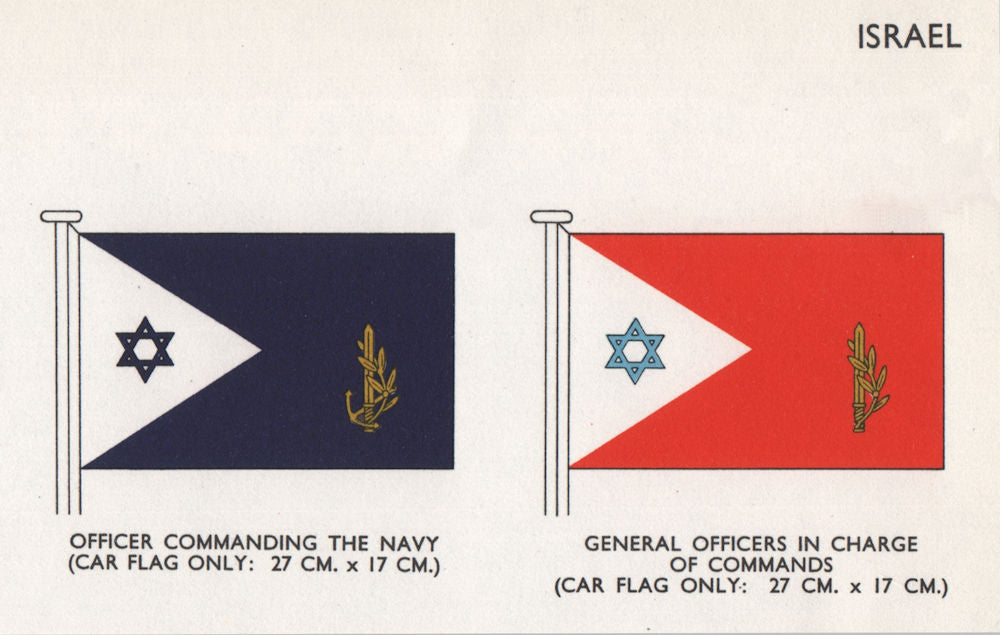 ISRAEL FLAGS. Navy Commanding Officer. General Officer in Charge of ...