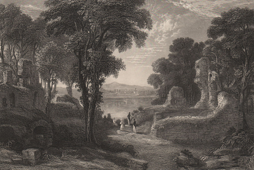 Lochmaben and Castle, Dumfries & Galloway. Scotland. FLEMING 1868 old ...