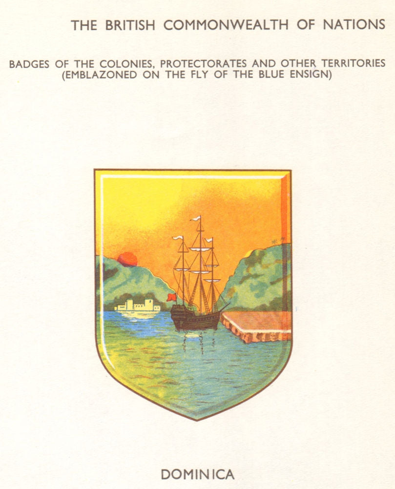 DOMINICA FLAGS. Badges of the Colonies, Protectorates & other ...