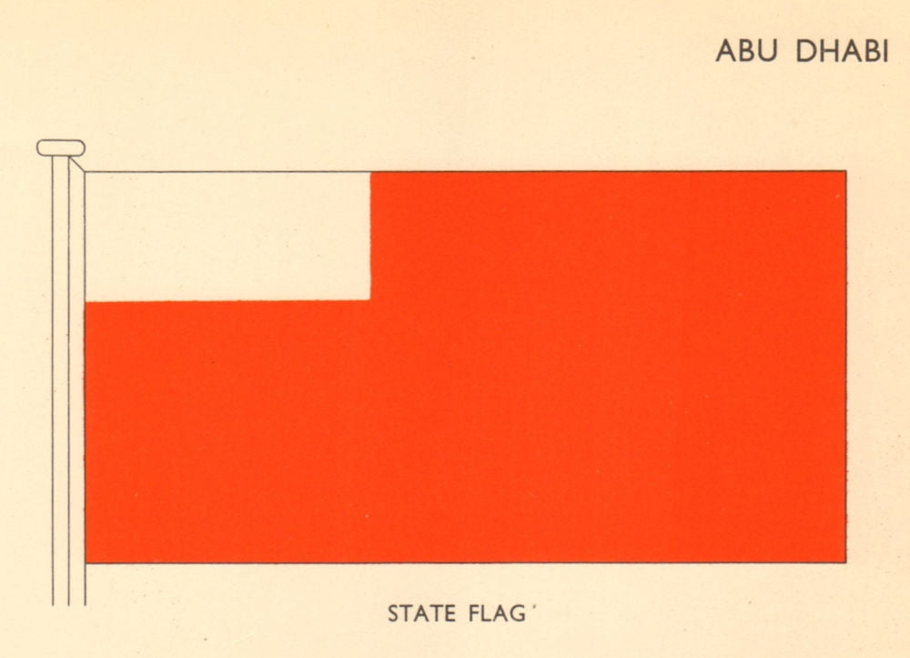 UNITED ARAB EMIRATES FLAGS. Abu Dhabi. State Flag 1958 old vintage ...