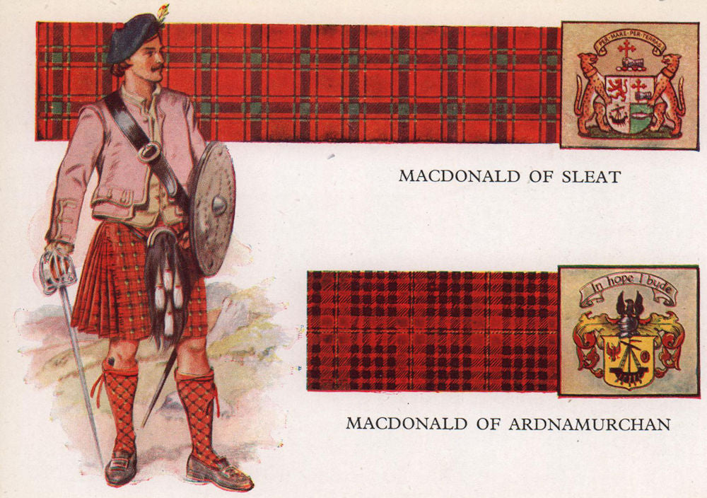 MacDonald of Sleat & Ardnamurchan. Scotland Scottish clans tartans arms ...