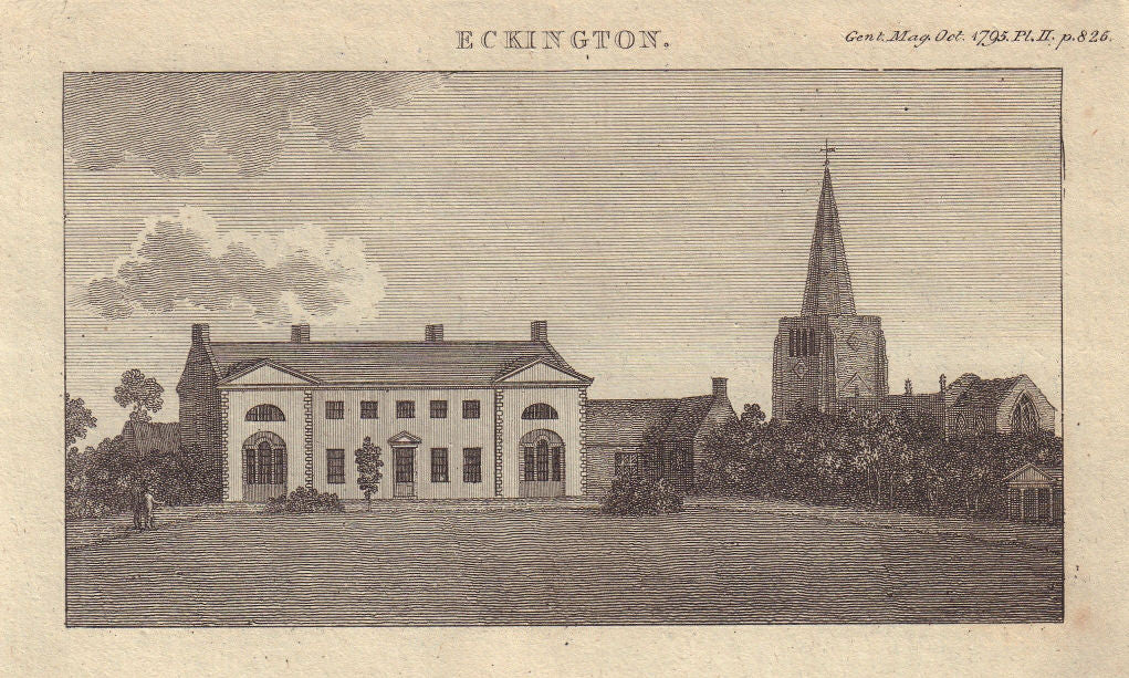 View of St Peter & St Paul's Church & Rectory House, Eckington ...