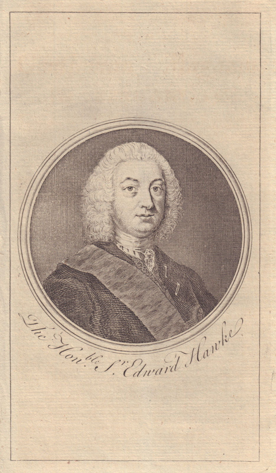 Sir Edward Hawke, Baron Hawke. Royal Navy officer. GENTS MAG 1760 old ...