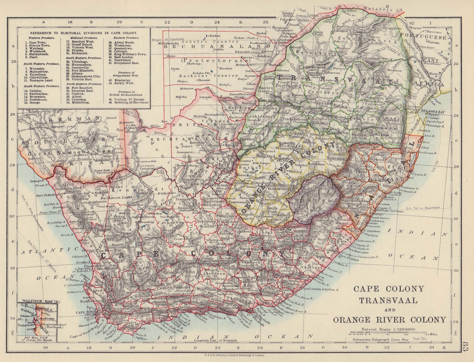 COLONIAL SOUTH AFRICA. Cape Colony. Orange River Colony. Transvaal 1910 ...