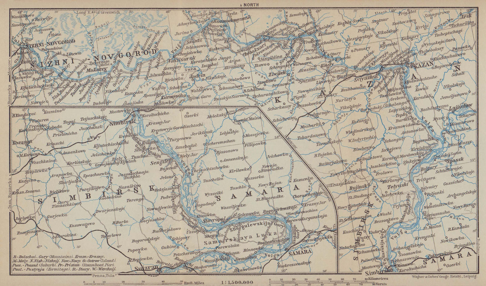 Volga River. Nizhny Novgorod - Kazan - Simbirsk - Samara. Russia 1914 ...