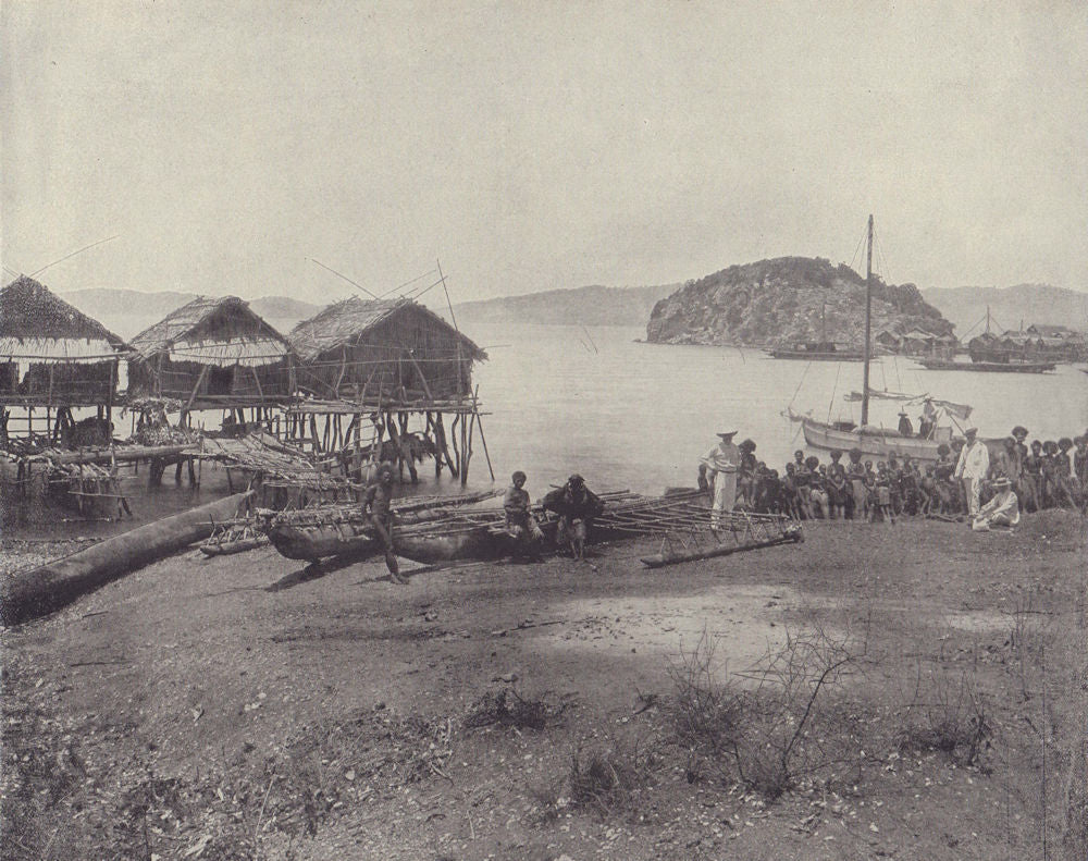 Papuans. Papua New Guinea. STODDARD 1895 old antique vintage print ...