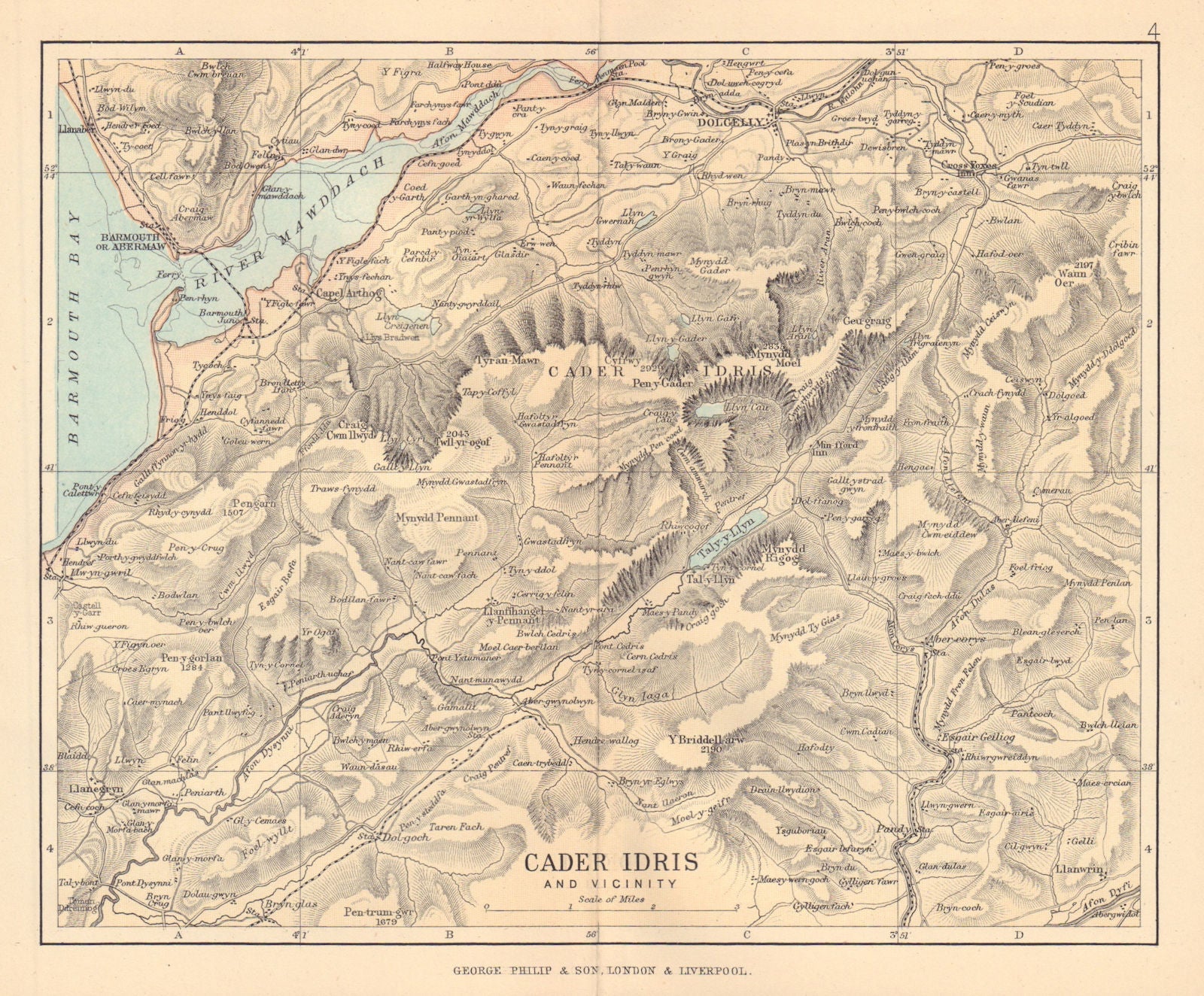 SNOWDONIA Cader Idris & vicinity Barmouth Dolgellau Wales BARTHOLOMEW ...