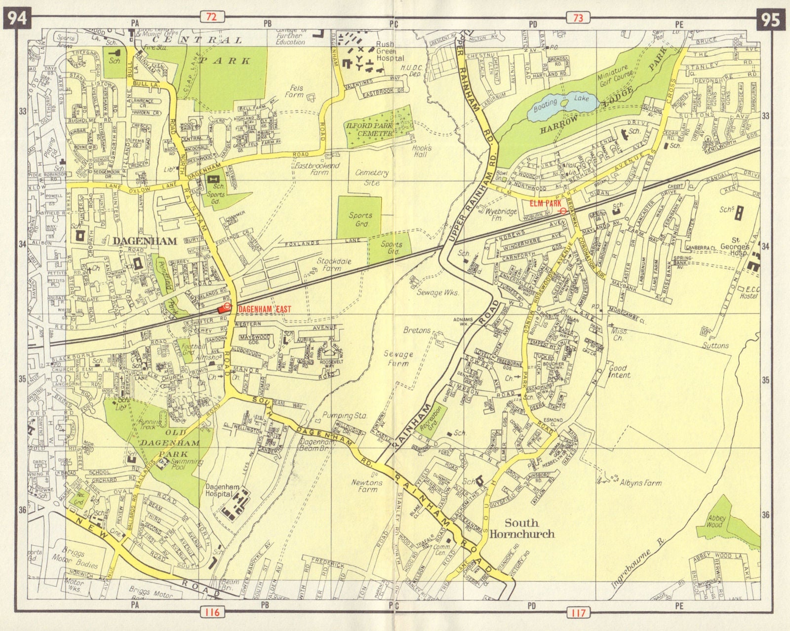 E LONDON Dagenham East South Airfield Hornchurch Elm Park The Chase ...