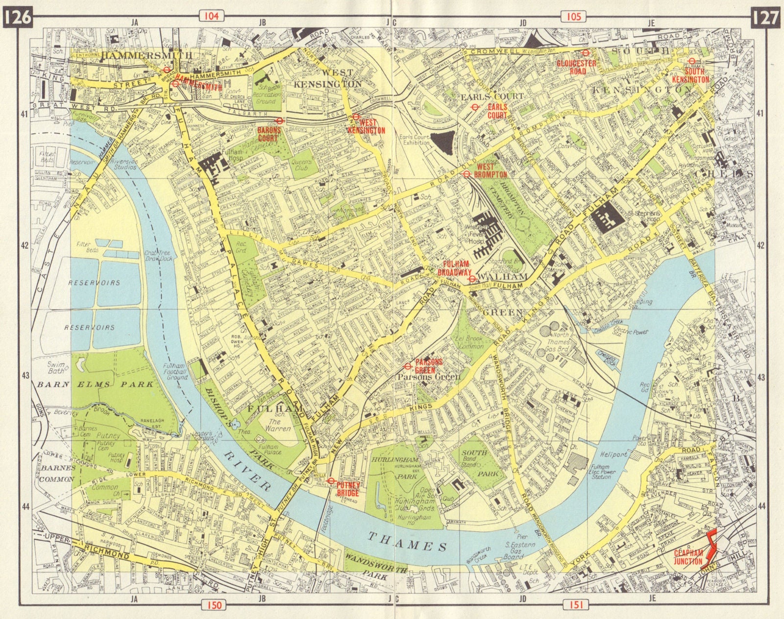 SW LONDON Fulham Walham Green Hammersmith South Kensington Earls Court ...