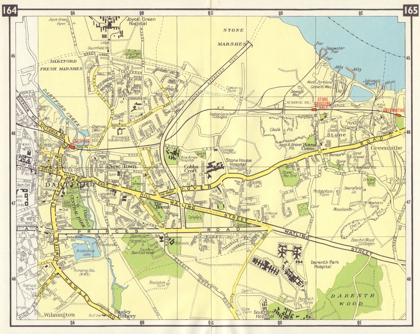 SE LONDON Dartford Horns Cross Greenhithe Bluewater Temple Hill Darenth ...