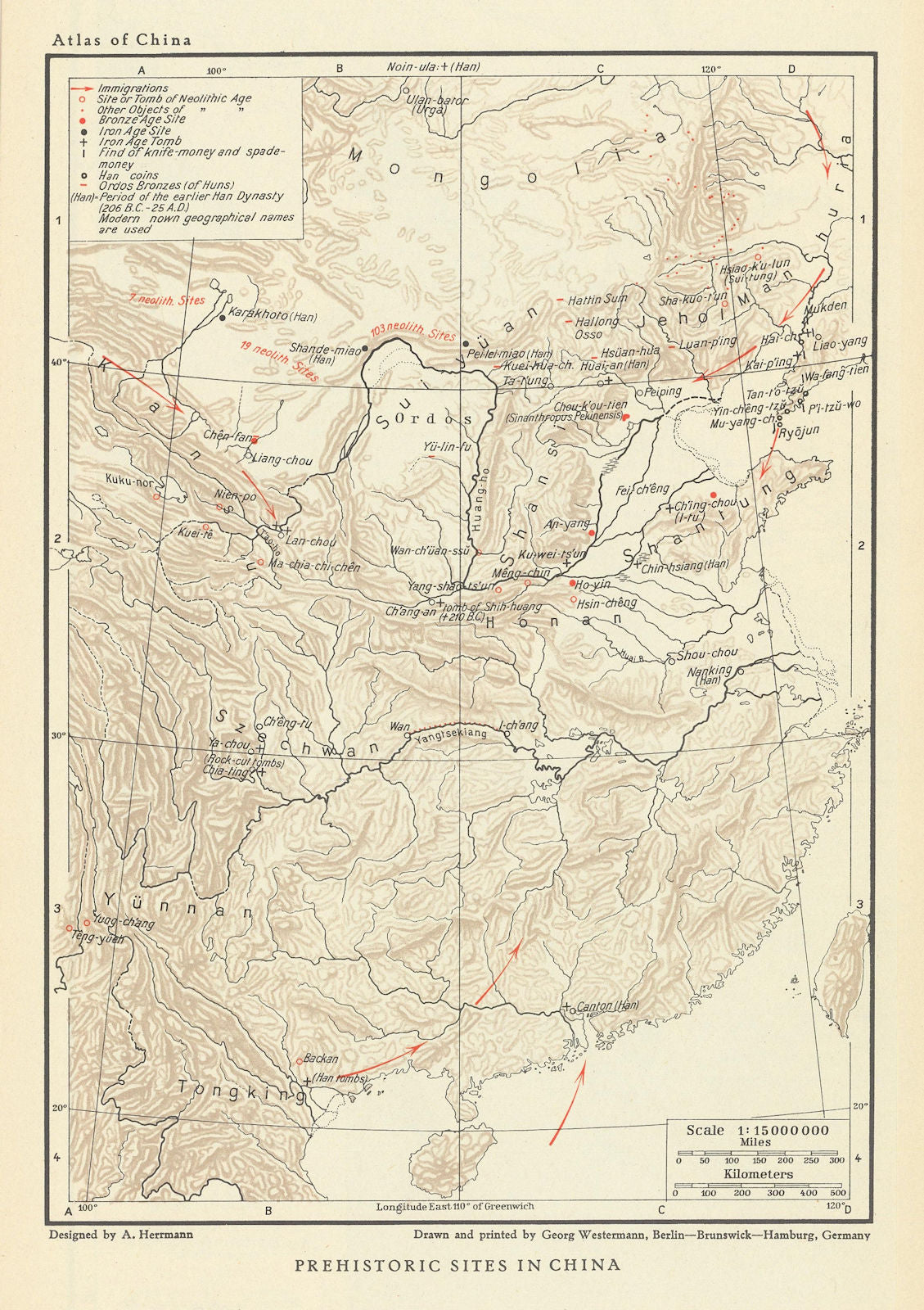 Prehistoric sites in China. Neolithic, Bronze & Iron Age. Migrations ...