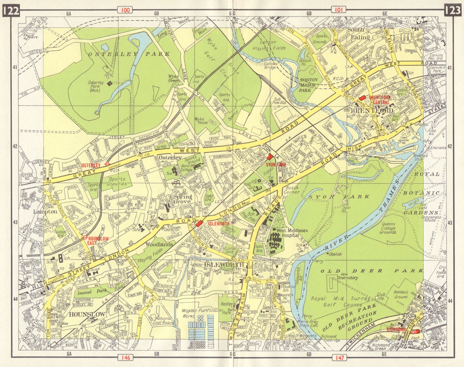 SW LONDON Hounslow Isleworth Osterley Brentford Richmond M3 projected ...
