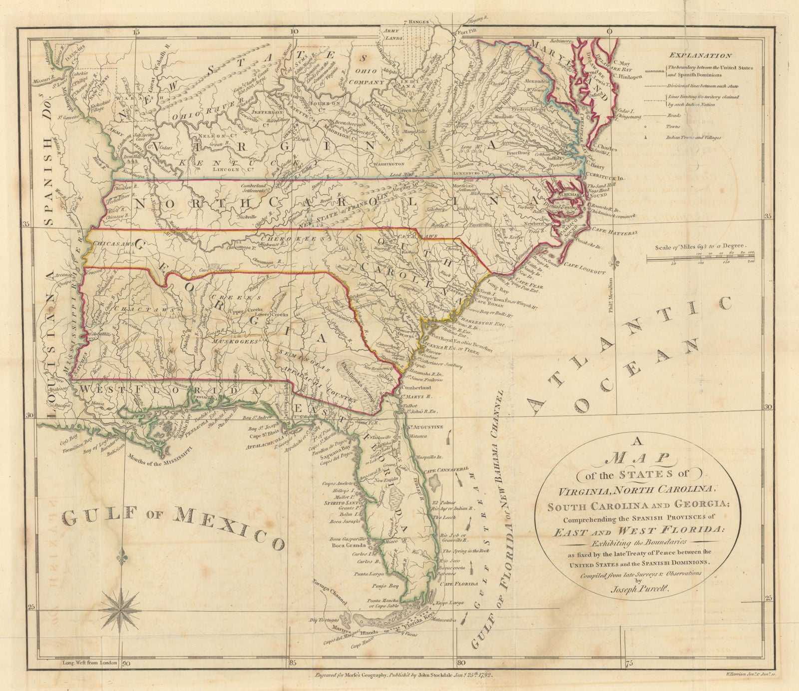 The States of Virginia, North [&] South Carolina & Georgia… PURCELL ...
