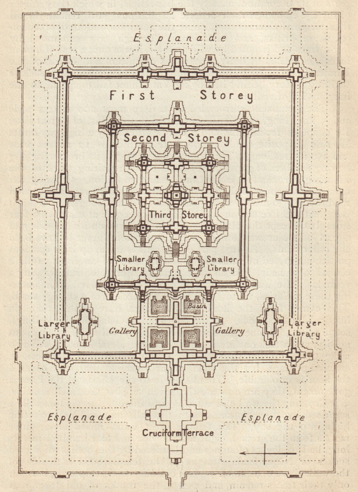 Angkor Wat sketch map. Cambodia 1917 old antique vintage plan chart ...