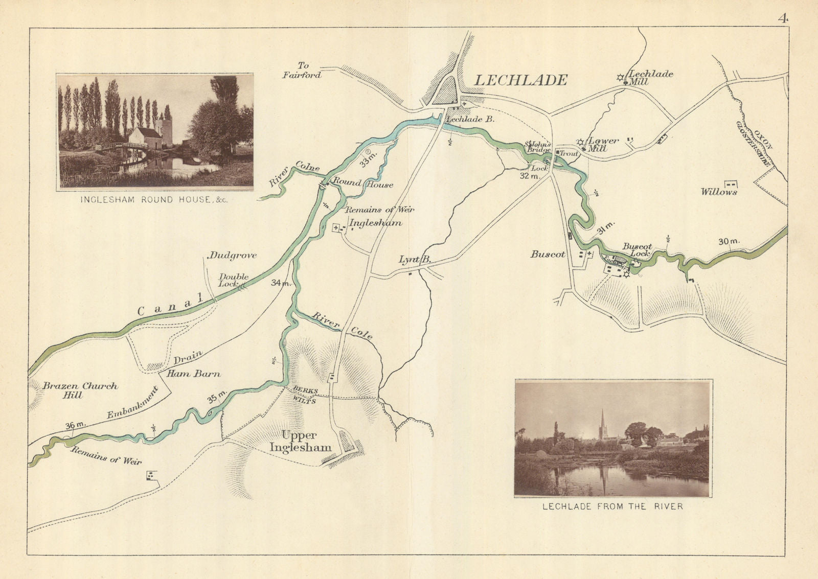 RIVER THAMES - Upper Inglesham - Lechlade. Round House. TAUNT 1879 old ...
