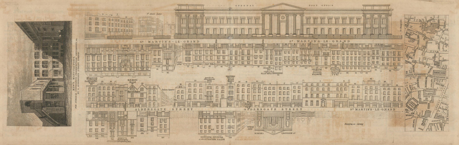 Tallis London Street View #44 St Martin's-Le-Grand, Aldersgate (South ...