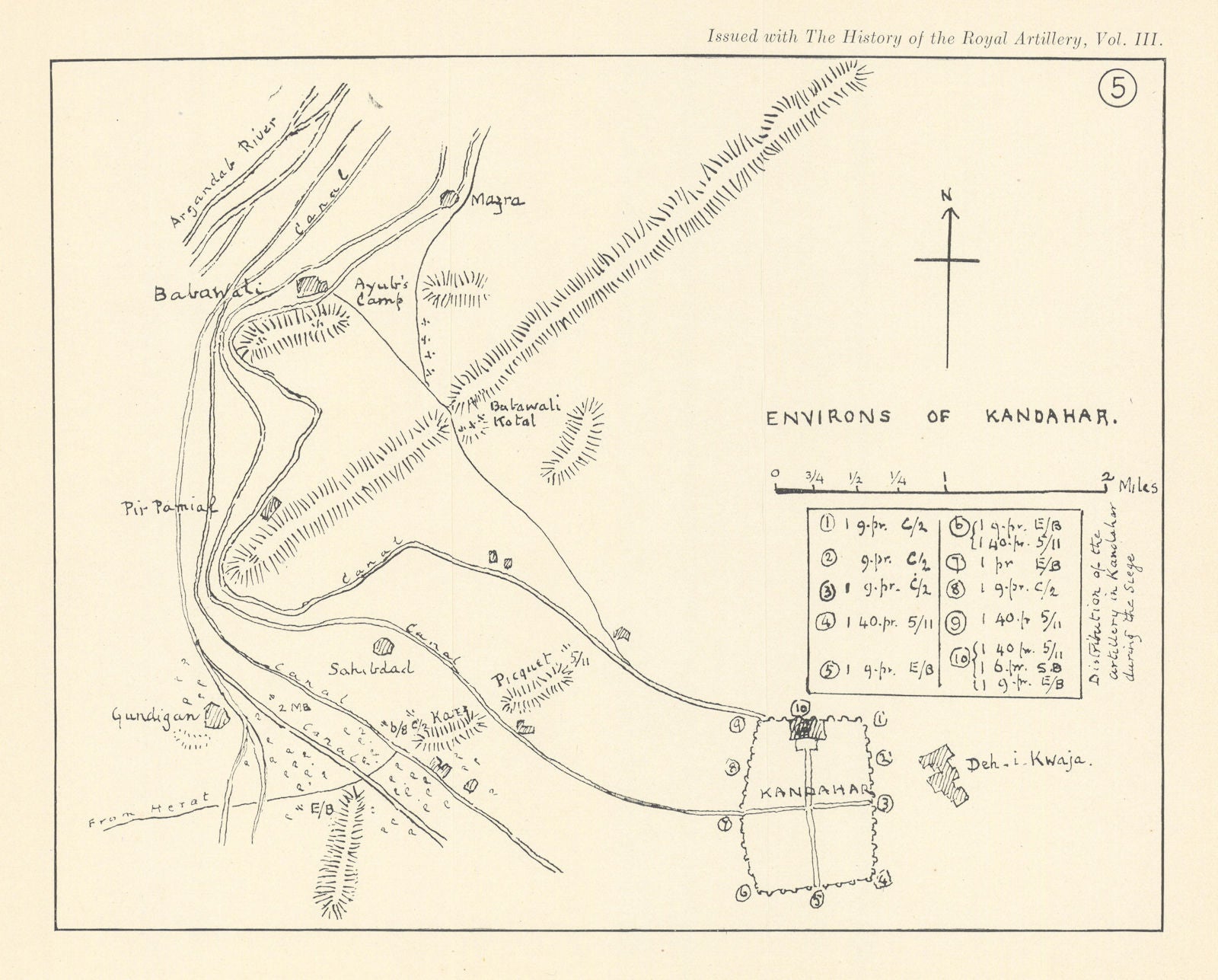 Seige of Kandahar 1880. 2nd Anglo-Afghan War. Royal Artillery 1937 old ...