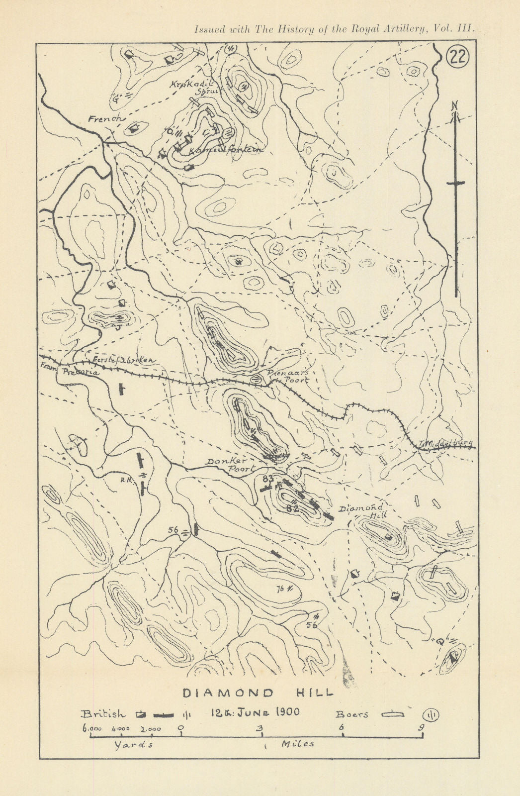 Battle of Diamond Hill 1900 2nd Boer War. South Africa. Royal Artillery ...