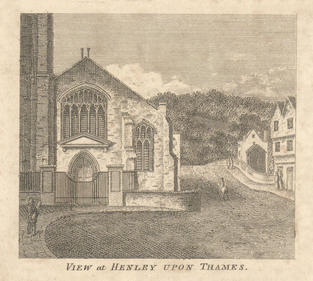 St Mary the Virgin church, Hart Street & bridge, Henley-on-Thames 1814 ...