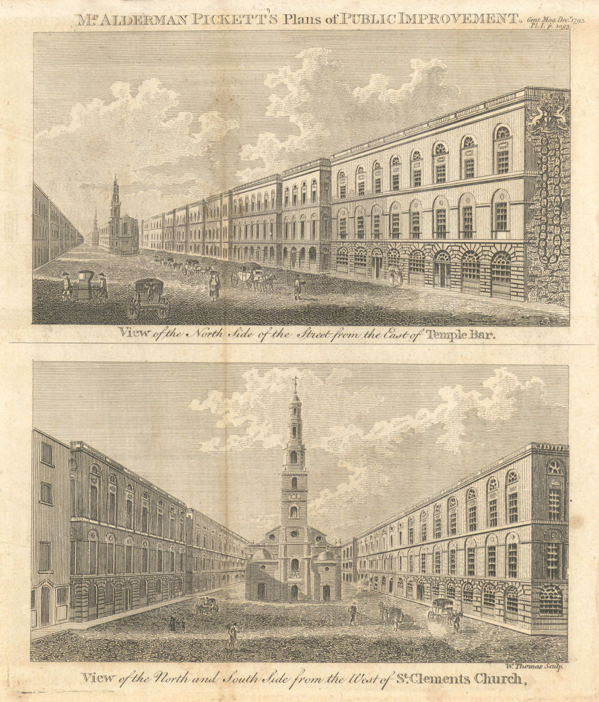 Alderman Pickett's Strand redevelopment plan around St Clement Danes ...