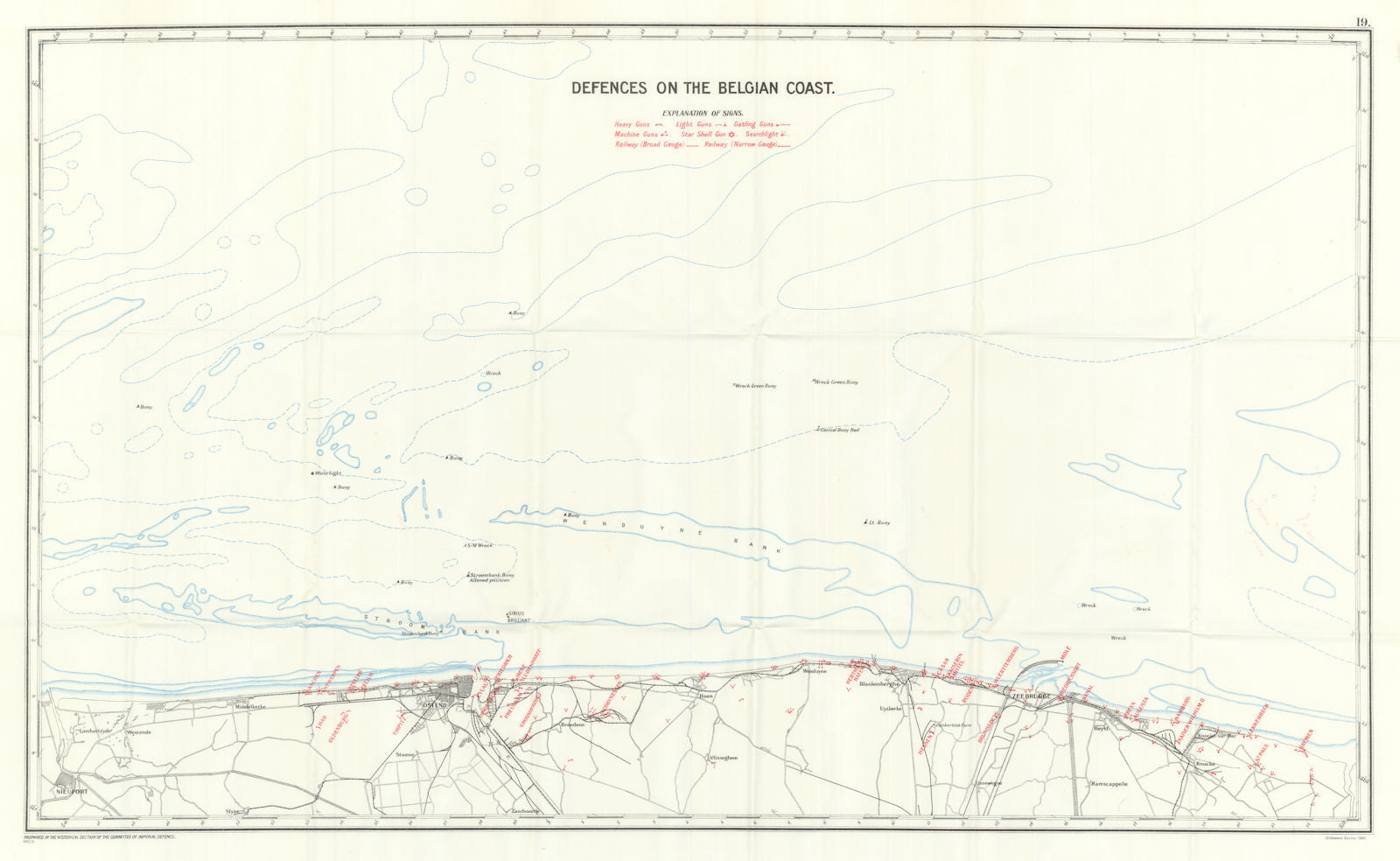 Ostend & Zeebrugge Raids 1918. German coast defences. First World War ...