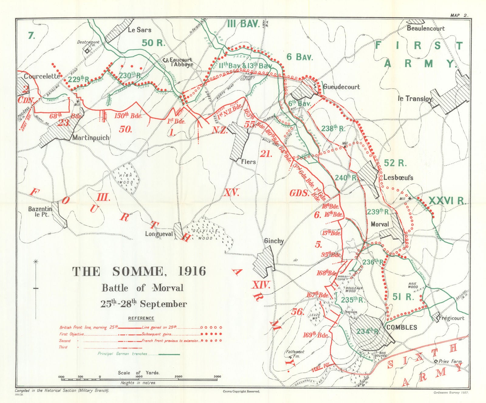Battle of the Somme. Battle of Morval, 25–28 September 1916. WW1 1938 ...