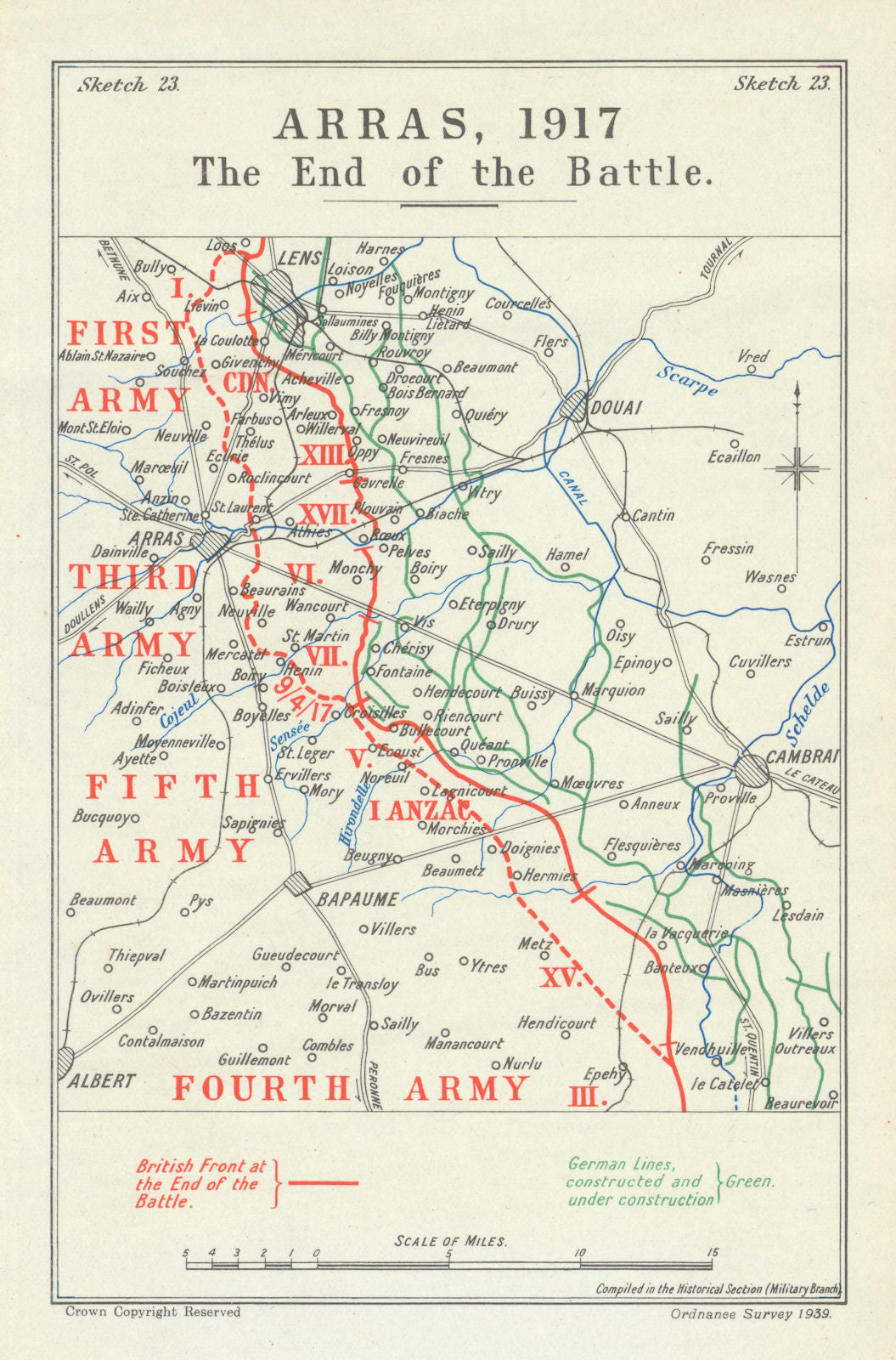 Battle of Arras 1917: The End of the Battle. First World War 1940 old ...