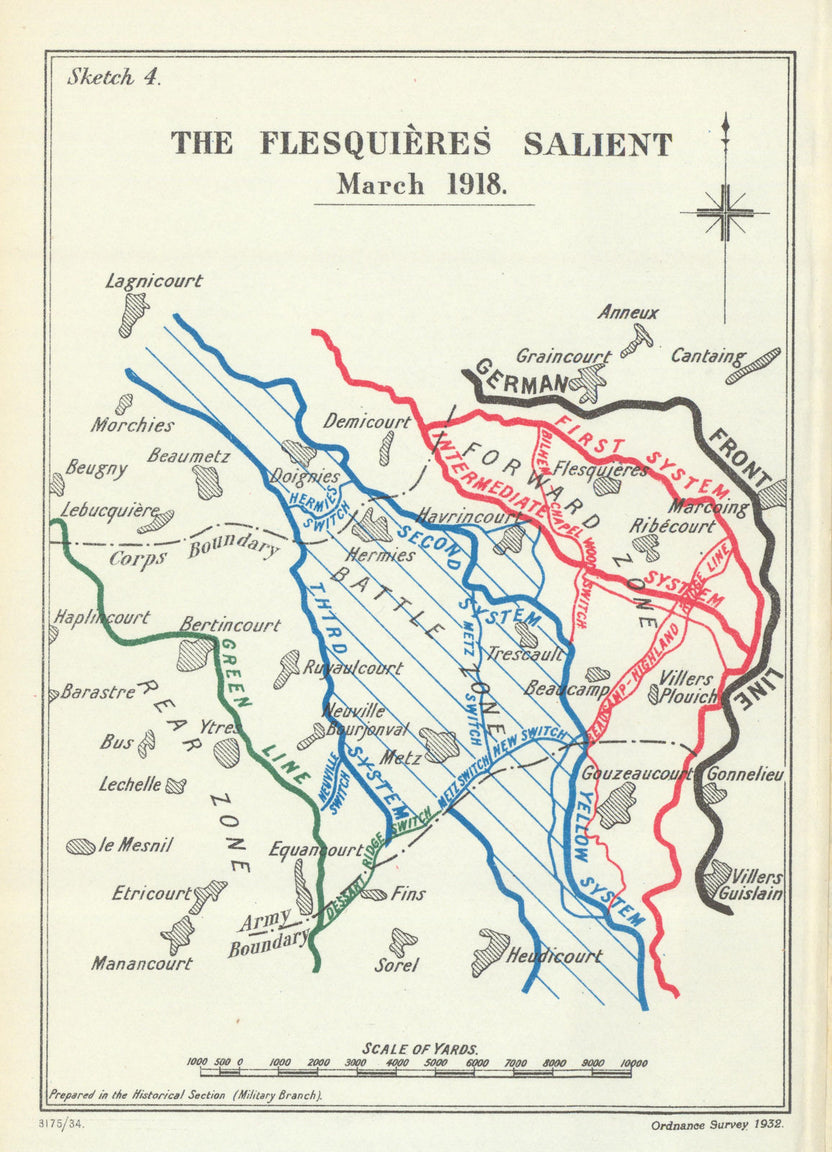 Operation Michael. The Flesquières Salient, March 1918. First World War ...