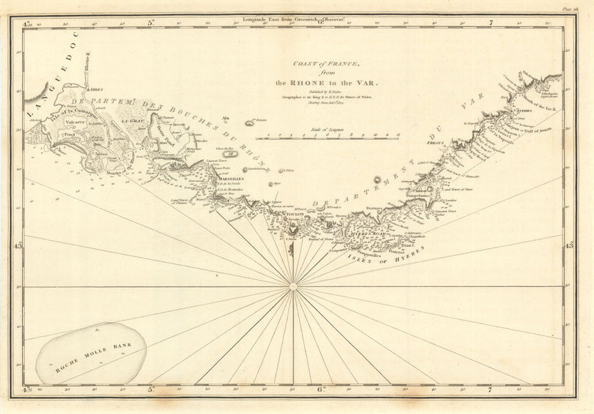 Coast of France — Rhone to the Var. Bouches-du-Rhône. Marseilles. Faden ...