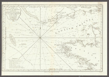 Coast of France—English Channel entrance & Britanny. Faden after Magin ...