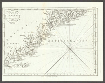 Coast of France & Italy— Îles d’Hyères—Var—Côte d'Azur—Liguria. Faden ...