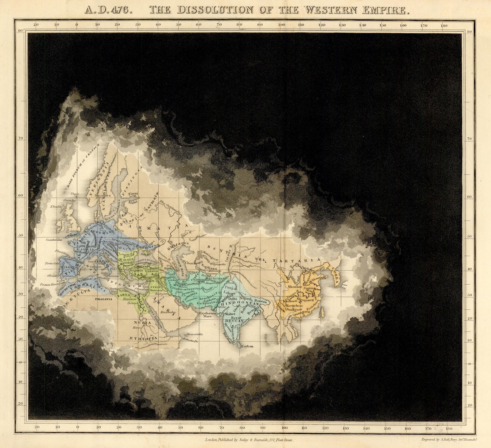 Known World in 476 AD—Western Empire dissolution—Fog-of-ignorance map ...