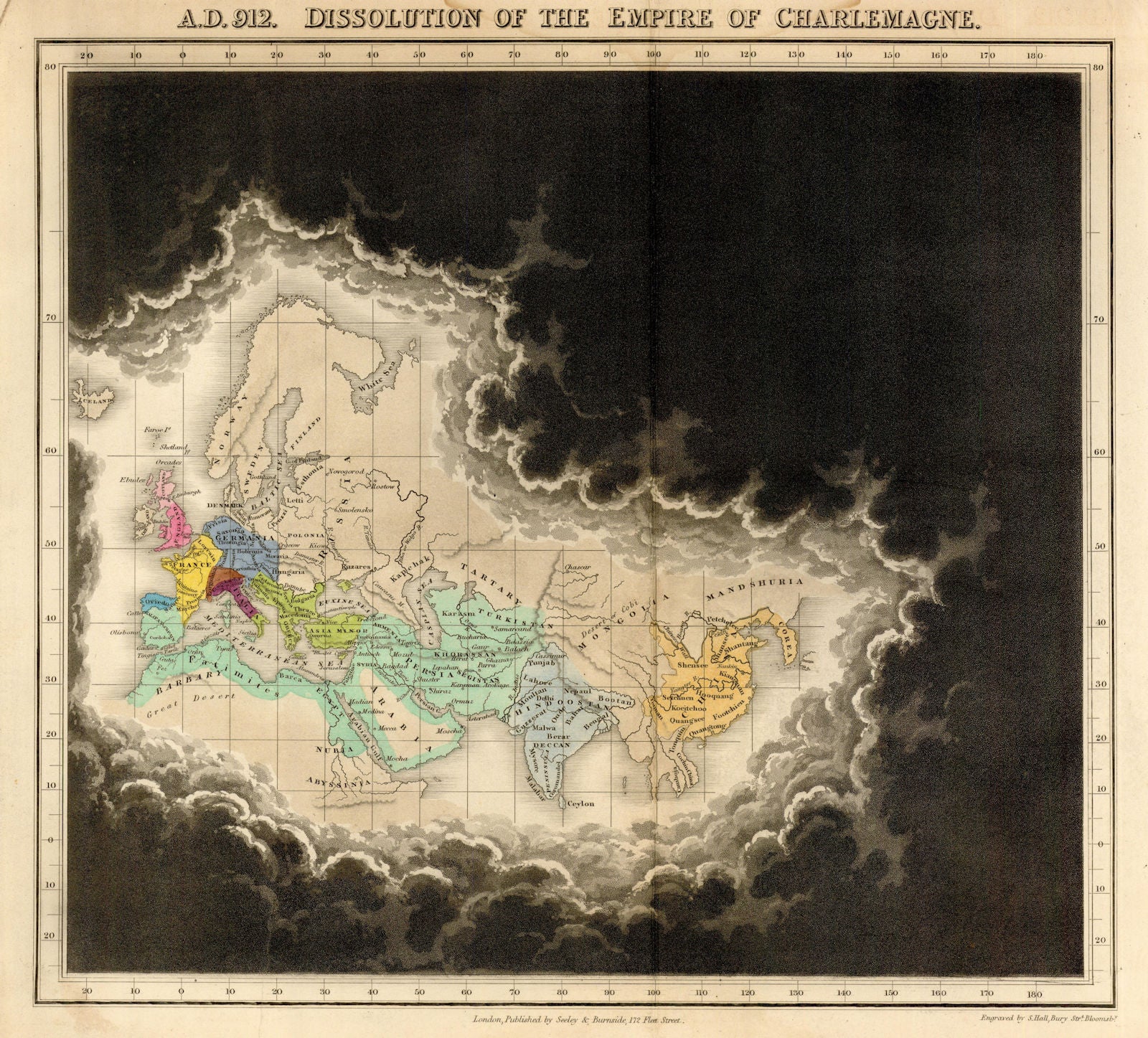 Known World in 912 AD—End of Carolingian Empire—Fog-of-ignorance map ...