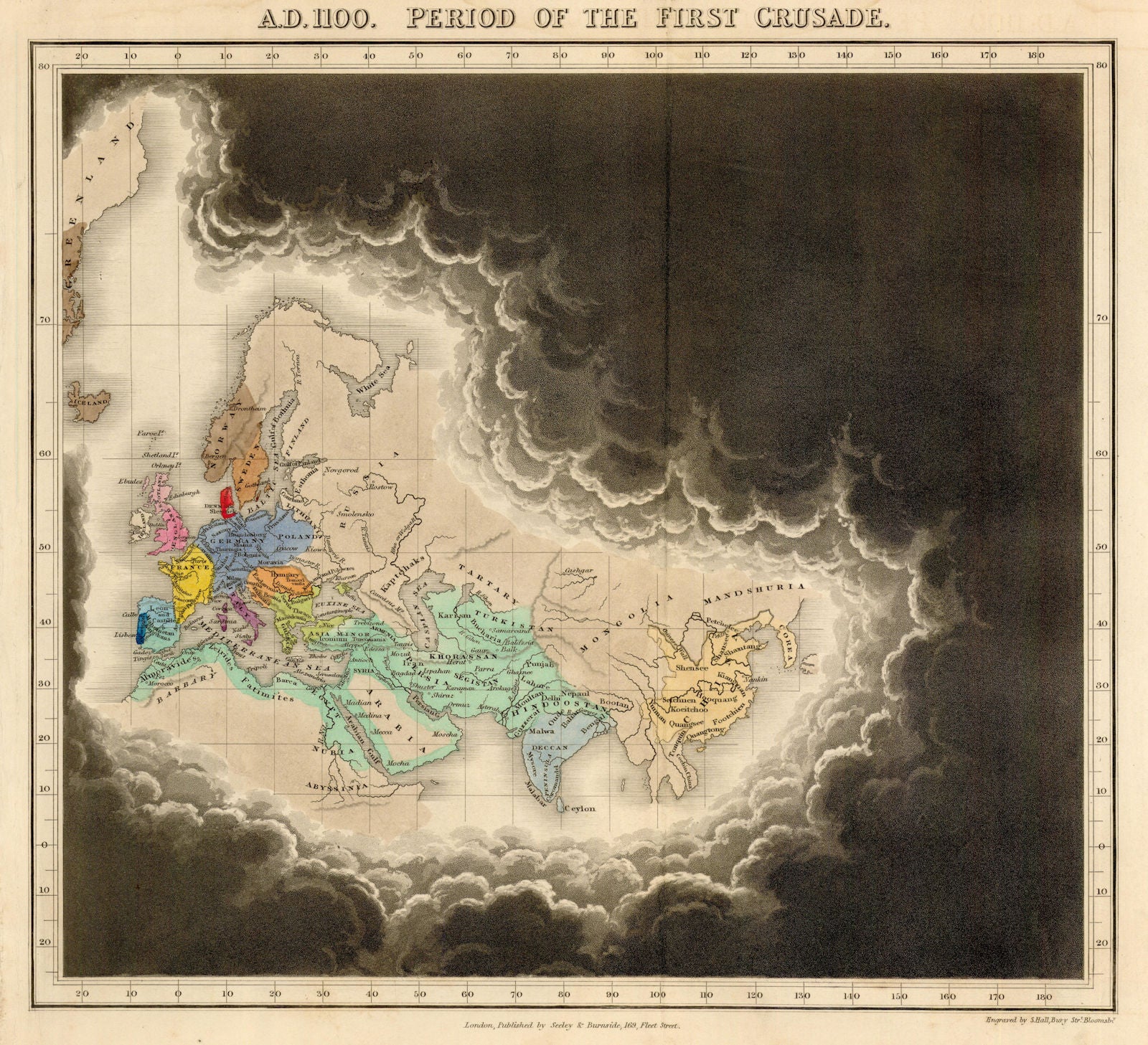 Known World in 1100—Time of the First Crusade—Fog-of-ignorance map—Quin ...