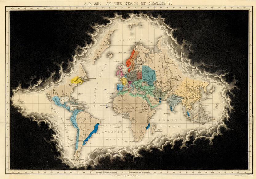Known World in 1551—At the death of Charles V—Fog-of-ignorance map—Quin ...