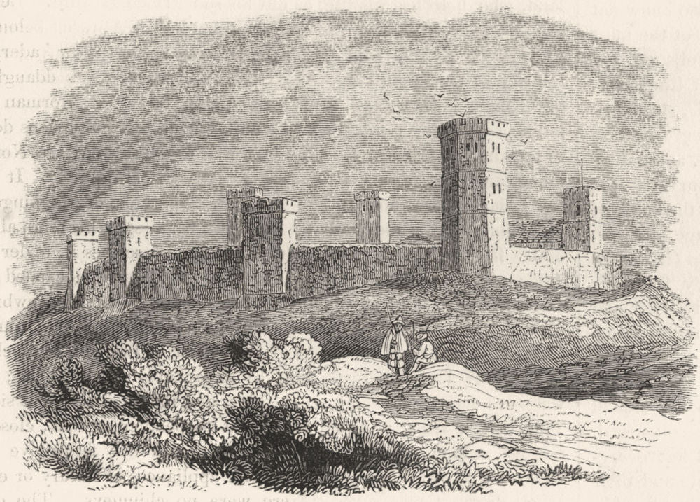 OXON. Oxford Castle, 15th Century 1845 old antique vintage print ...