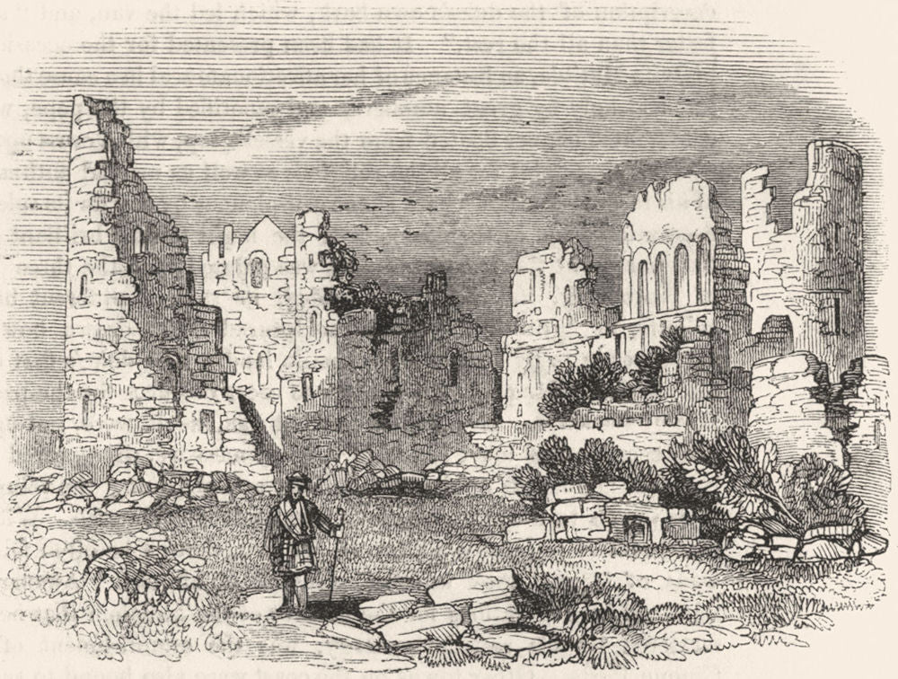 SCOTLAND. Ruins of Kildrummie Castle 1845 old antique vintage print ...