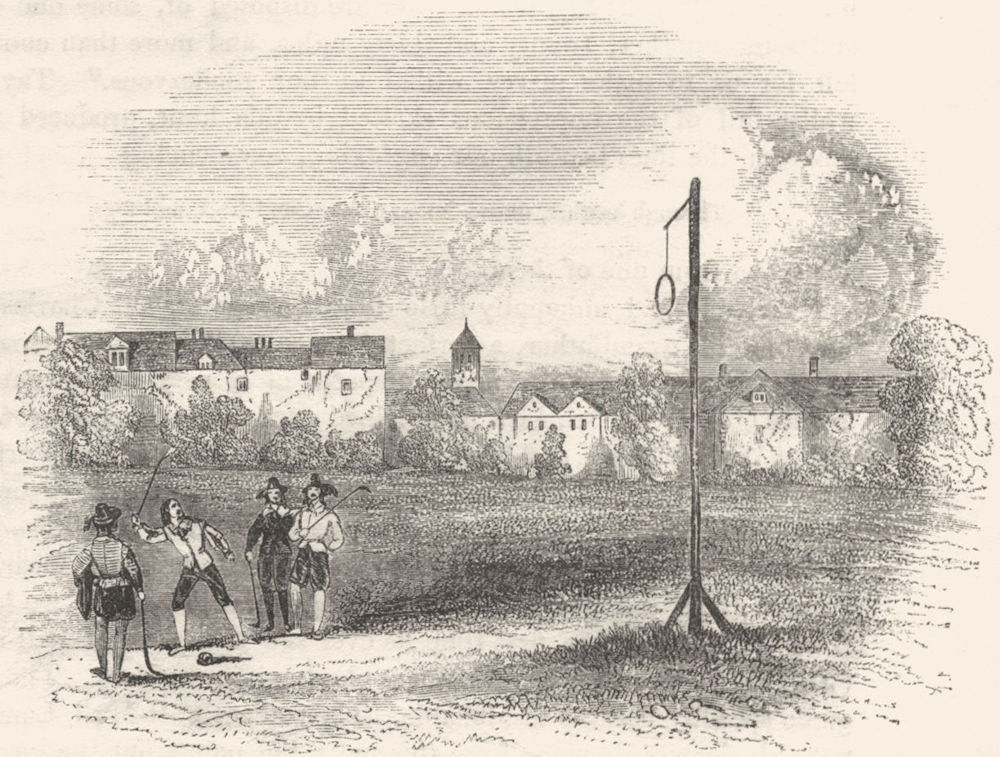 LONDON. Pall-mall in St James's Park 1845 old antique vintage print ...