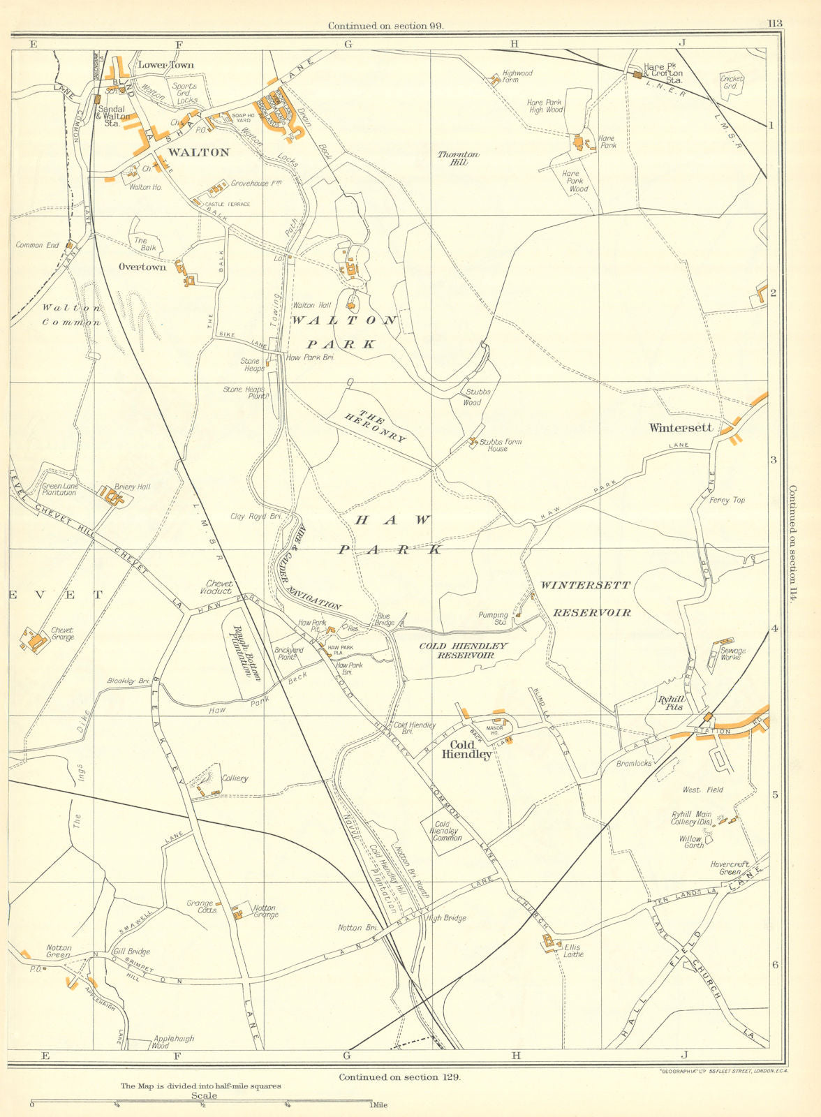 YORKSHIRE Walton Park Haw Park Wintersett Cold Hiendley Ryhill Notton ...