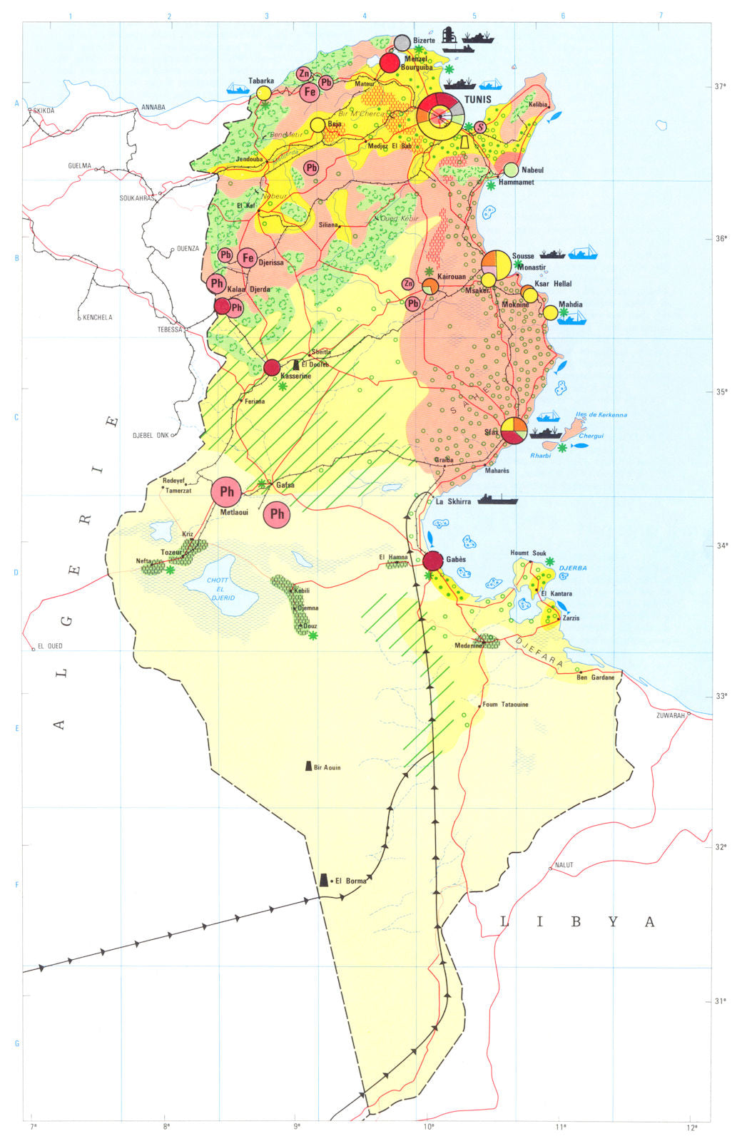 TUNISIA. Economy industry trade farming agriculture resources 1973 old ...
