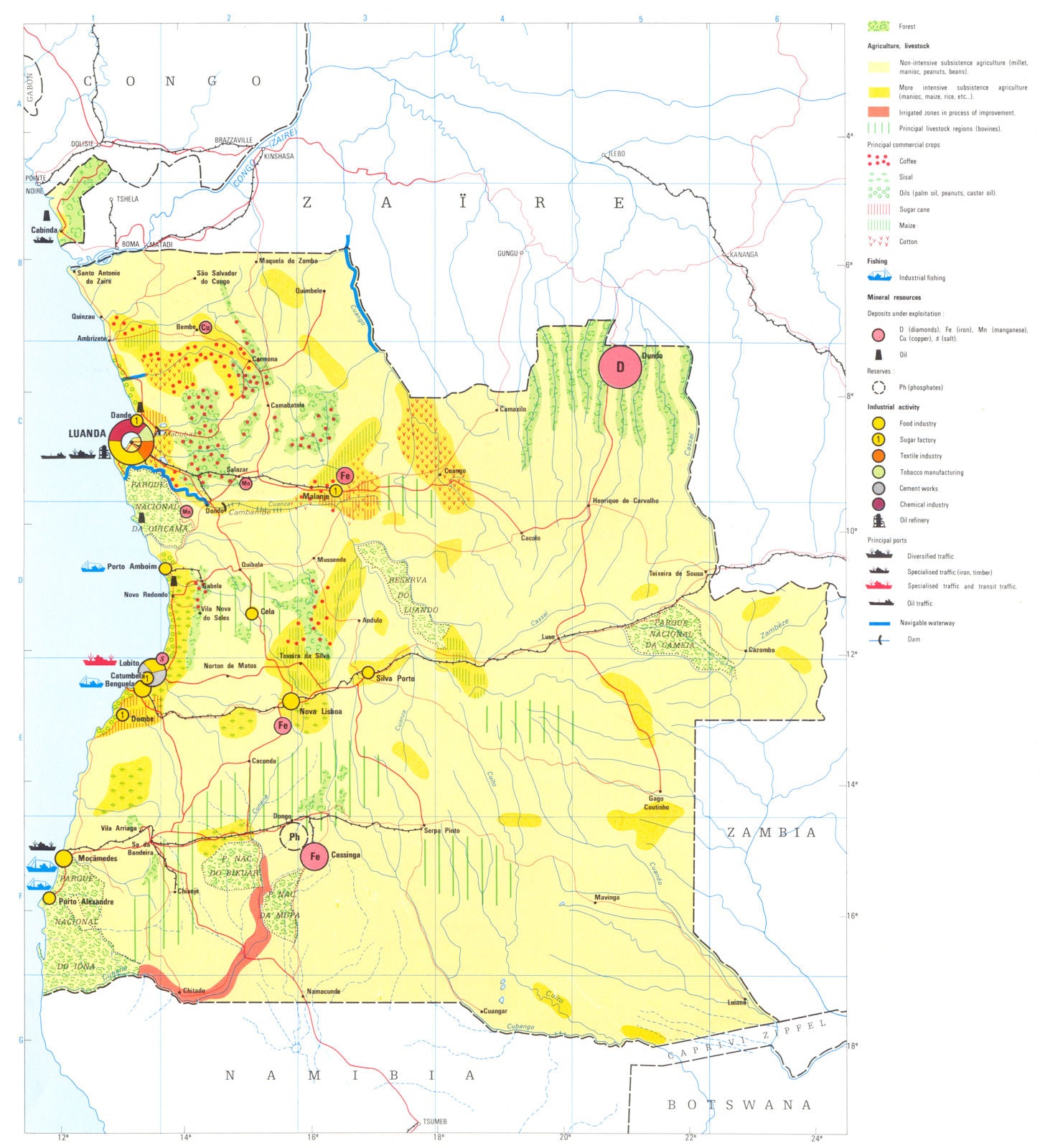 ANGOLA. Angola; Economy industry trade farming agriculture resources ...