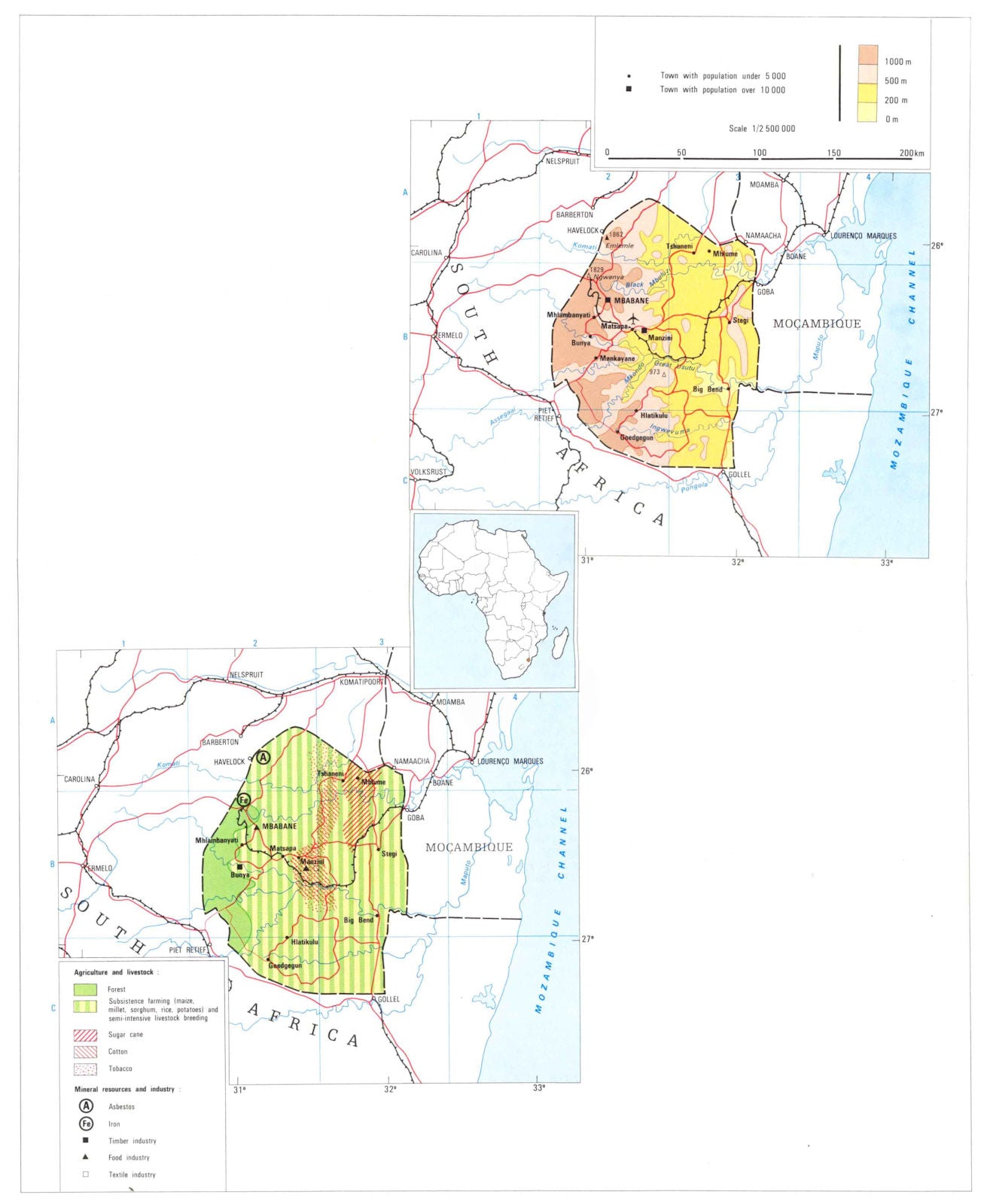 SWAZILAND. Economy industry trade farming agriculture resources 1973 ...