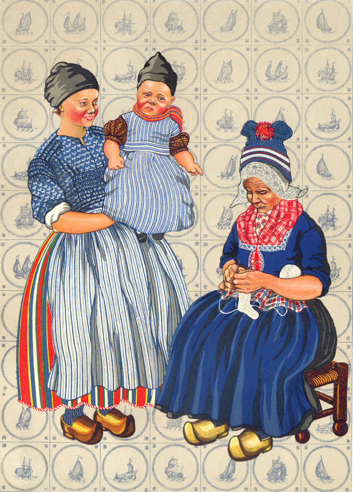 NETHERLANDS. Volendam. Working Woman's dress, old, Child's everyday ...