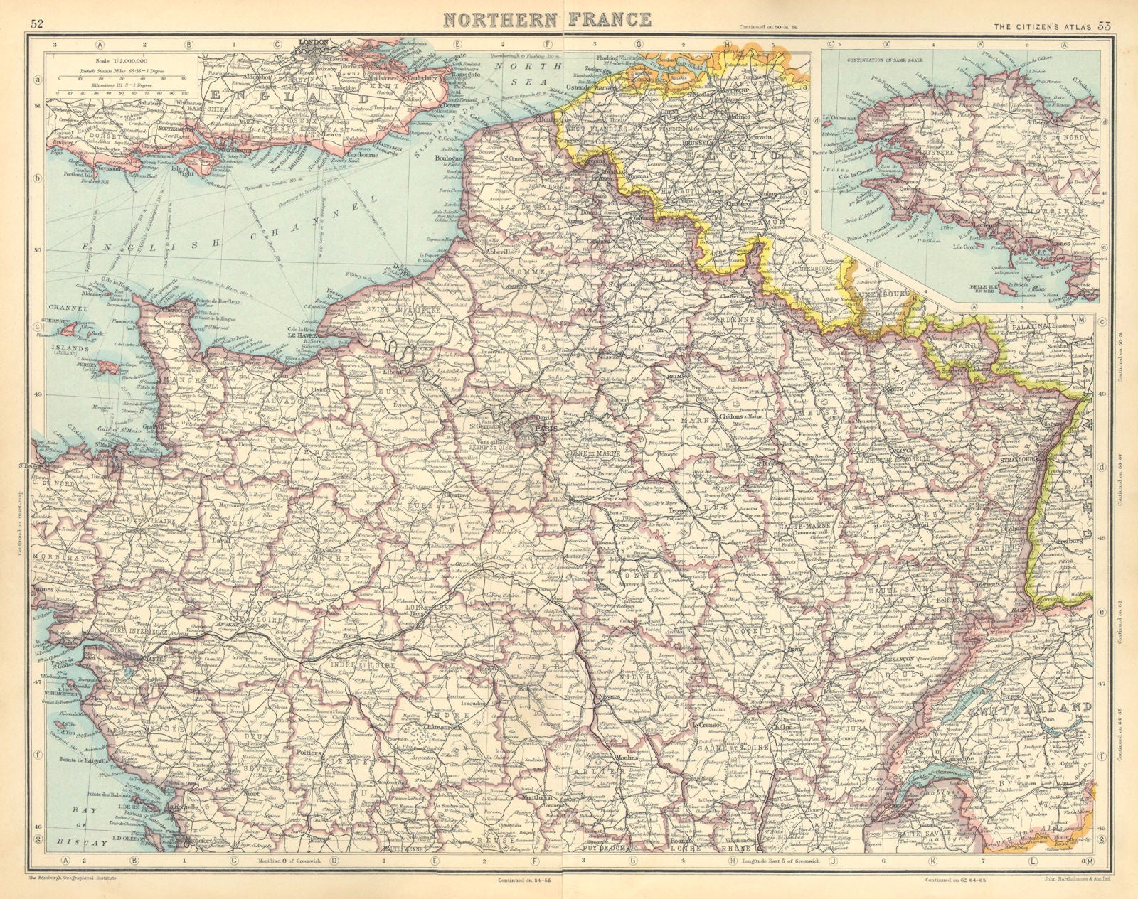 NORTHERN FRANCE. Saar Basin Territory under League of Nations mandate ...