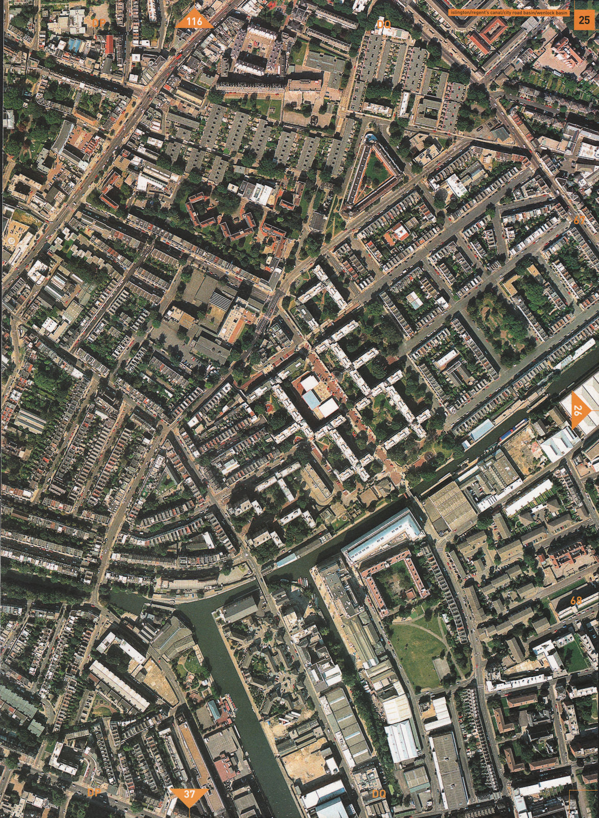 ISLINGTON N1. Regent's Canal City Road Basin Wenlock Basin 2000 old map ...