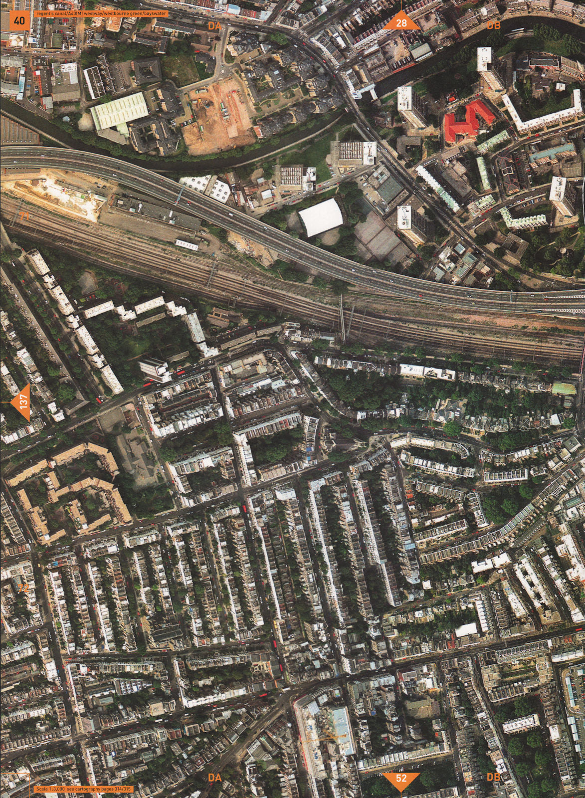 WESTBOURNE GROVE W2 W11 W9. Regent's Canal A40 (M) Westway Bayswater ...