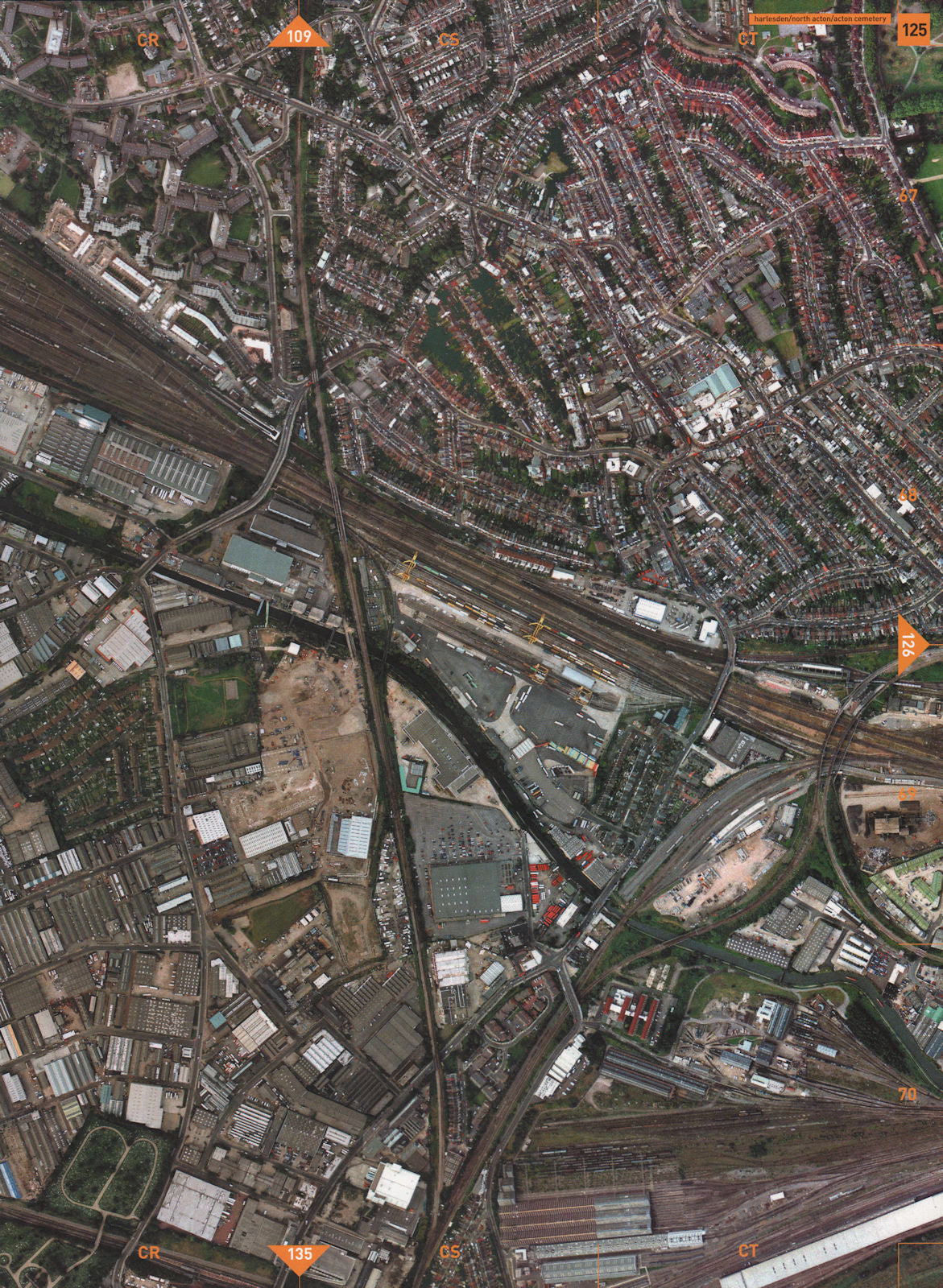 HARLESDEN NW10. North Acton Acton Cemetery Willesden Junction 2000 old ...