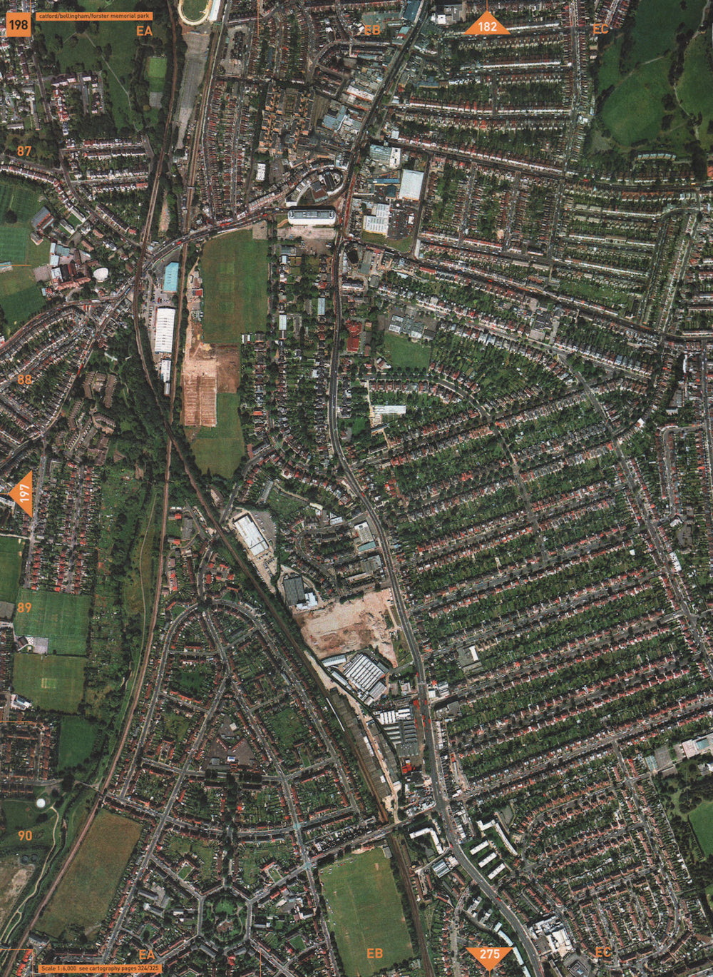 CATFORD SE6. Bellingham Forster Memorial Park 2000 old vintage map plan ...